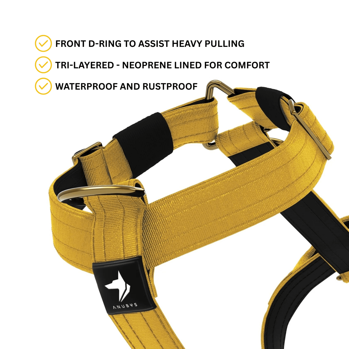 Tactical Harness | Anti-Pull Design | Mustard – Anubys